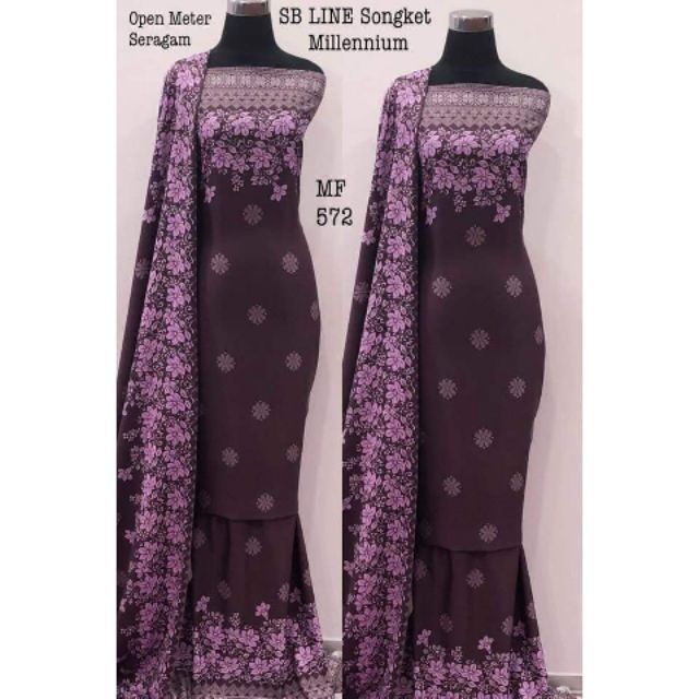 🔥Ready stock 🔥 🔥 Kain pasang sb line songket millennium + free 🎁 ...
