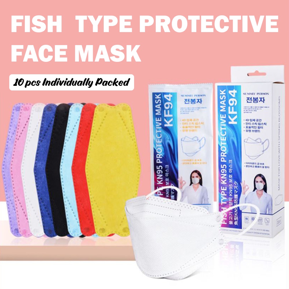 KF94 3D Fish Mouth 4 Ply Korea Fish Type Face Mask 10's ( Adult / KF94 ...