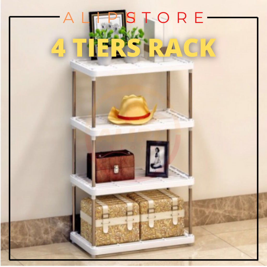 4 Tiers Kitchen Rack Dish Rack Pantry Rack Clothes Rack Multi ...