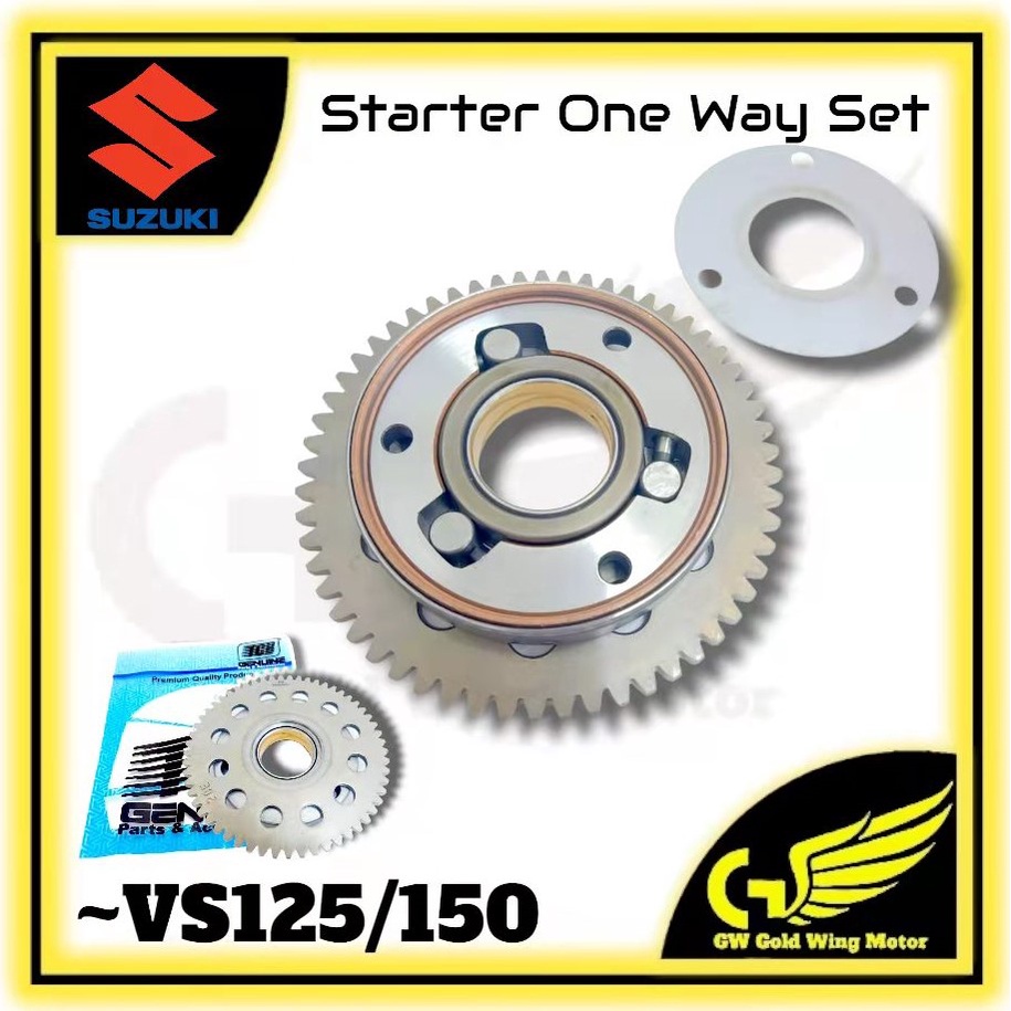 TCB SUZUKI VS125 VS150 STARTER ONE WAY WITH GEAR STARTER BEARING GEAR ...