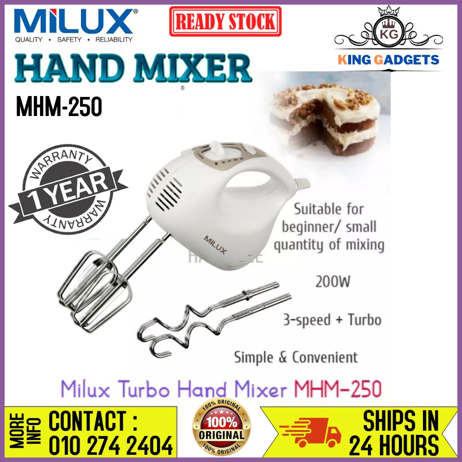 MILUX TURBO HAND MIXER (MHM-250) 🔥100% ORIGINAL🔥 - In-Store Pickup ...