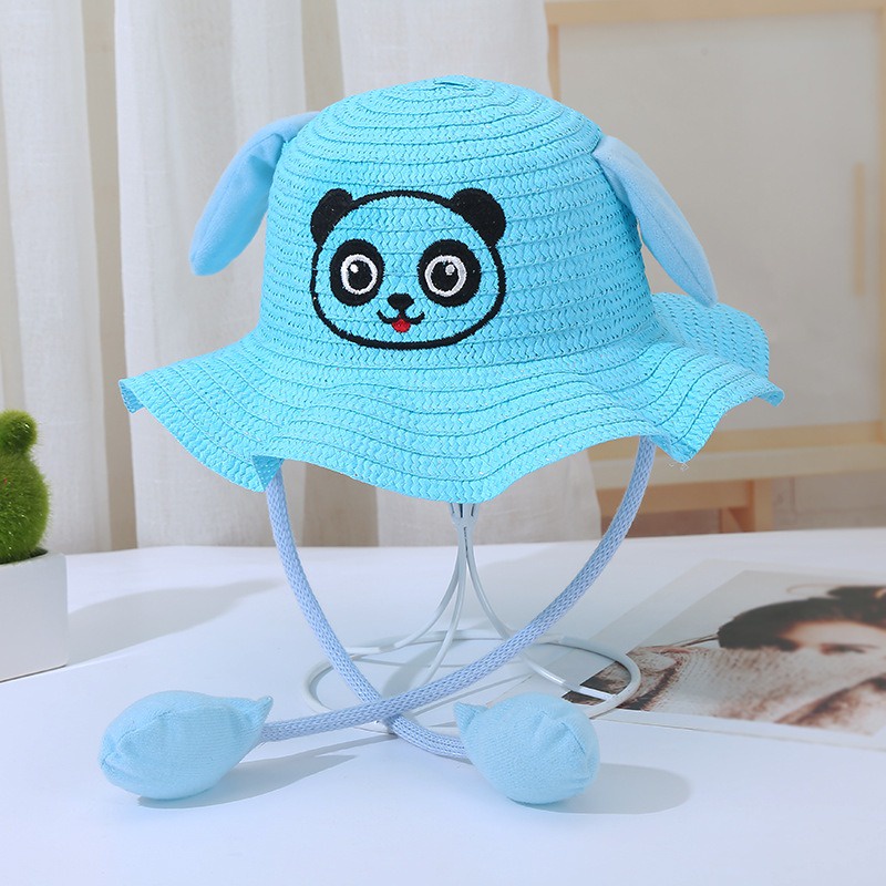 Kidoo Cute Tik Tok Rabbit Straw Hat Ear Moving Colorful Hat Cap Animal ...