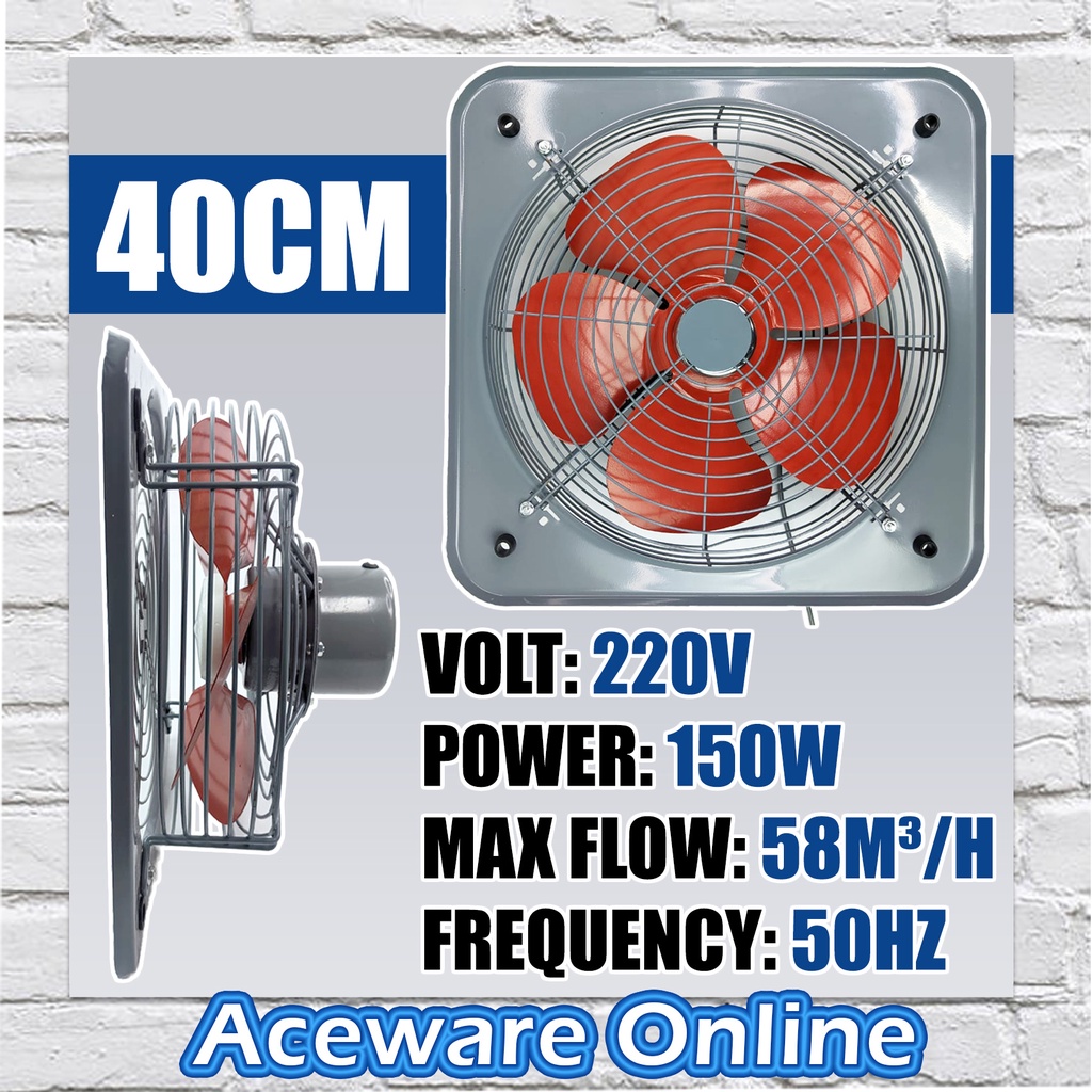 16INCH / 40CM 150W Wall Type Industrial Heavy Duty Bedroom Living Room ...