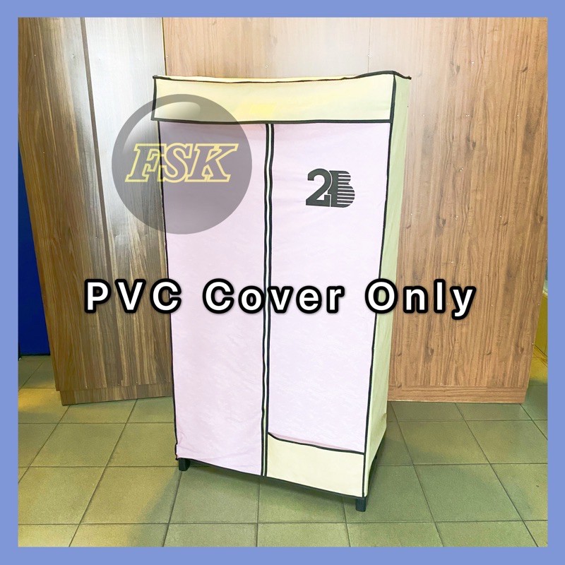 3V(2B) Plastic Wardrobe / Almari Baju Plastik_ 👉【PVC COVER ONLY KAIN ...
