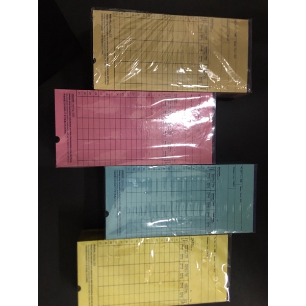 100pcs colour manila card Punch Card / Time Attendance Record Card ...