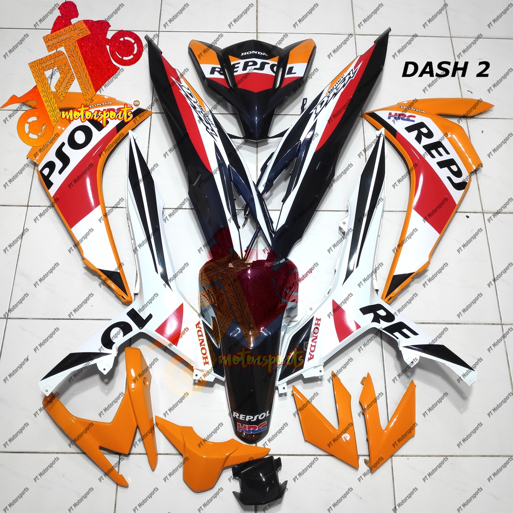Honda Dash 110 Dash 2 Dash V2 Cover Set Repsol With Sticker | Shopee ...