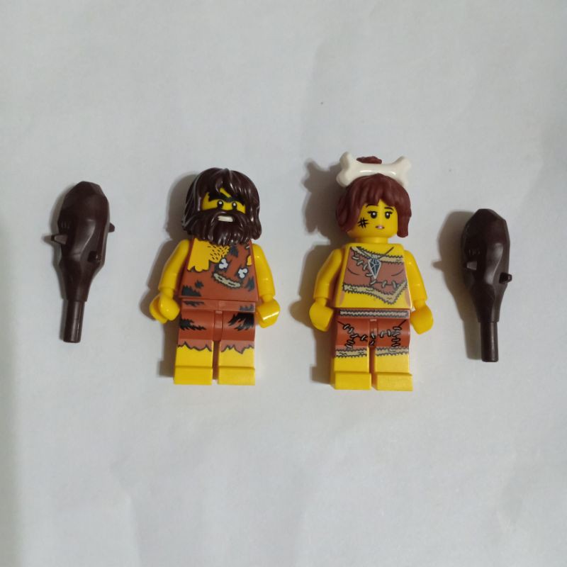 Lego Minifigure caveman and cave woman | Shopee Malaysia
