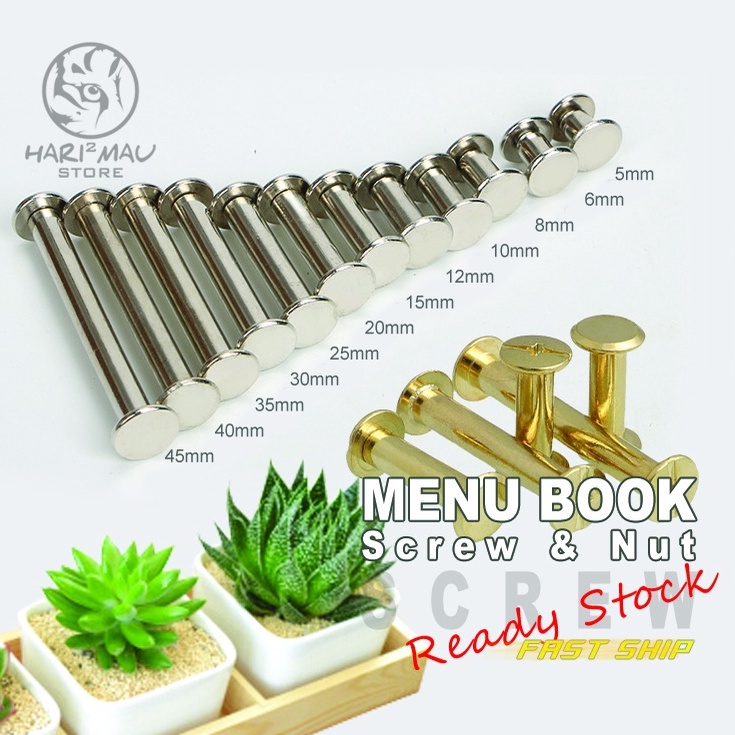 Screw & Nuts, Menu Screw, A4 Menu Screw, 8mm, 10mm, 12mm Screw | Shopee ...