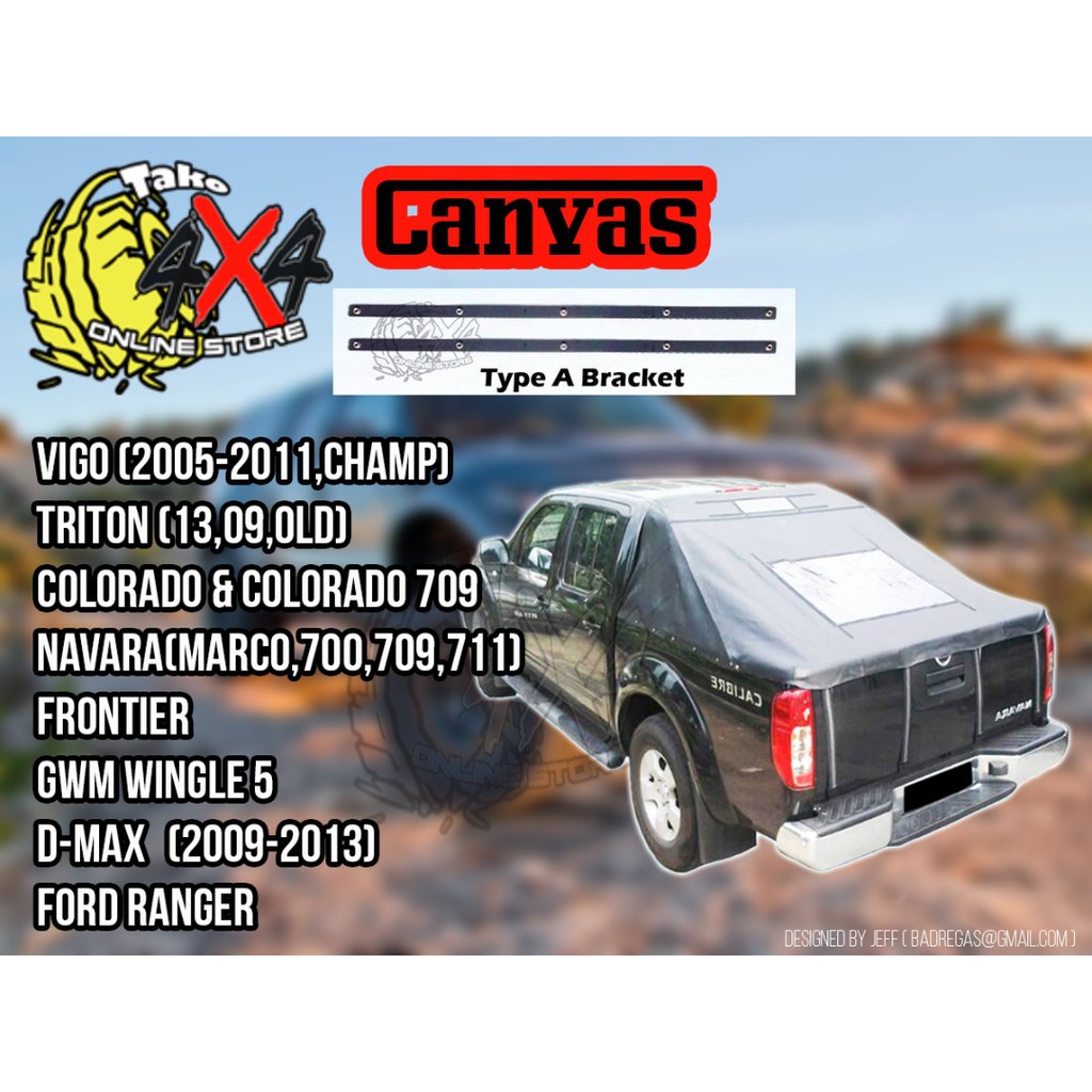 4x4 Sport Canvas Rear Cover FRONTIER HILUX VIGO REVO ROCCO RANGER DMAX ...