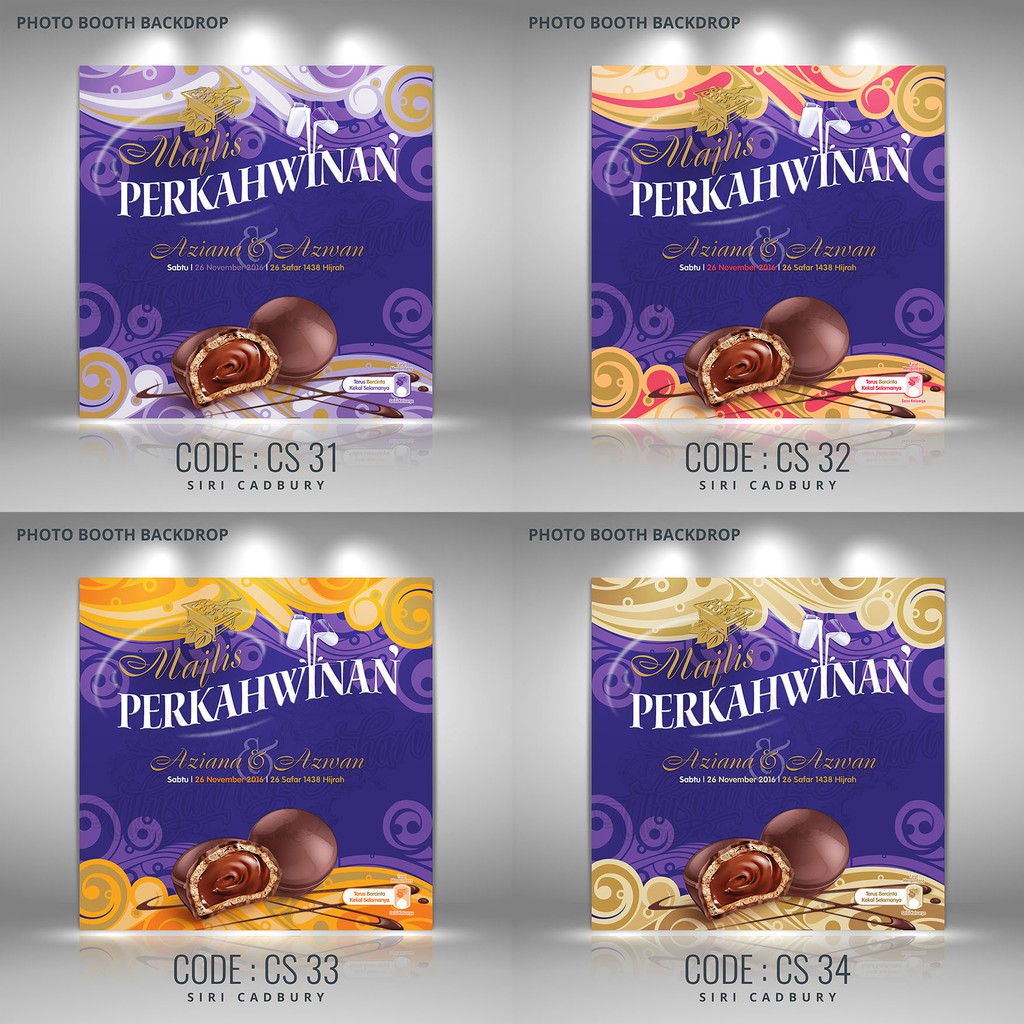 Photobooth Backdrop / Backdrop Tarpaulin Saiz 5x5ft, 6x6ft, 7x7ft ...