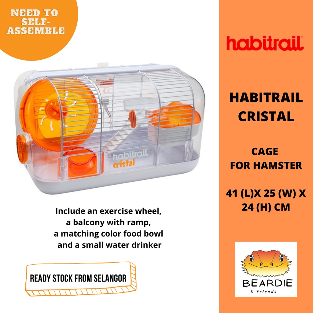 Habitrail Cristal Hamster Cage 41x25x24cm (62820) | Shopee Malaysia