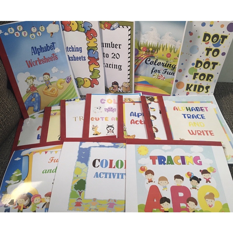 nursery workbook / toddler / kids / worksheet , tracing , numbers , abc ...