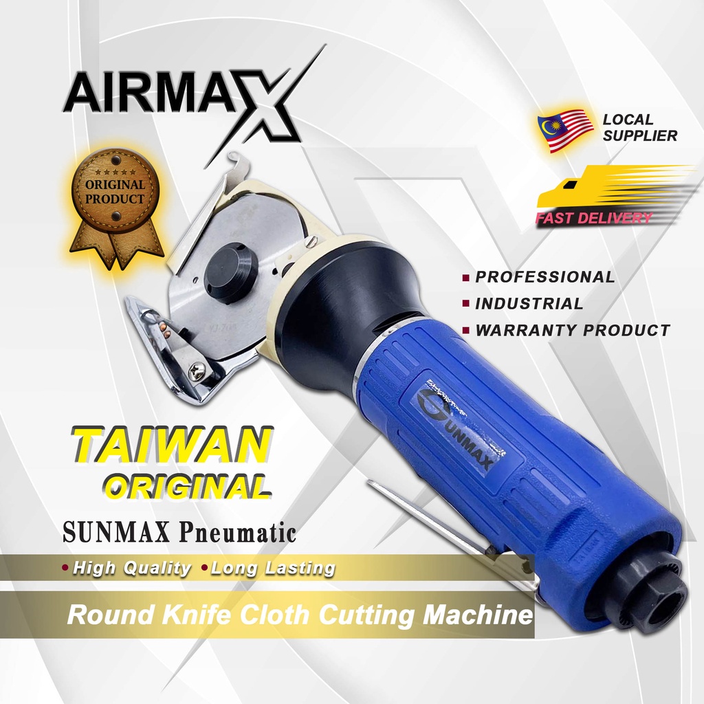 Ready Stock SUNMAX 70mm Rotary Blade Electric Fabric cCutter Round ...