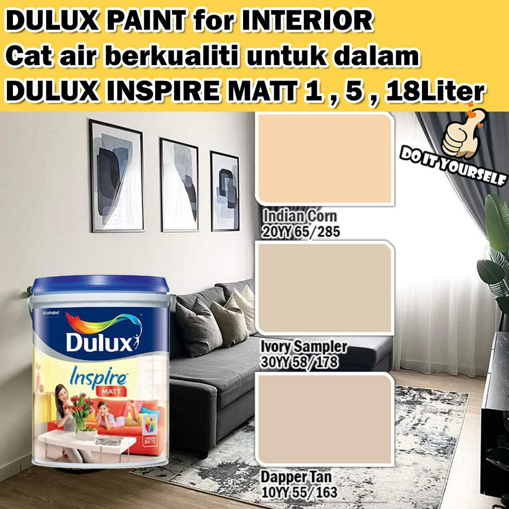 ICI DULUX INSPIRE INTERIOR MATT 18 Liter Indian Corn / Ivory Sampler ...
