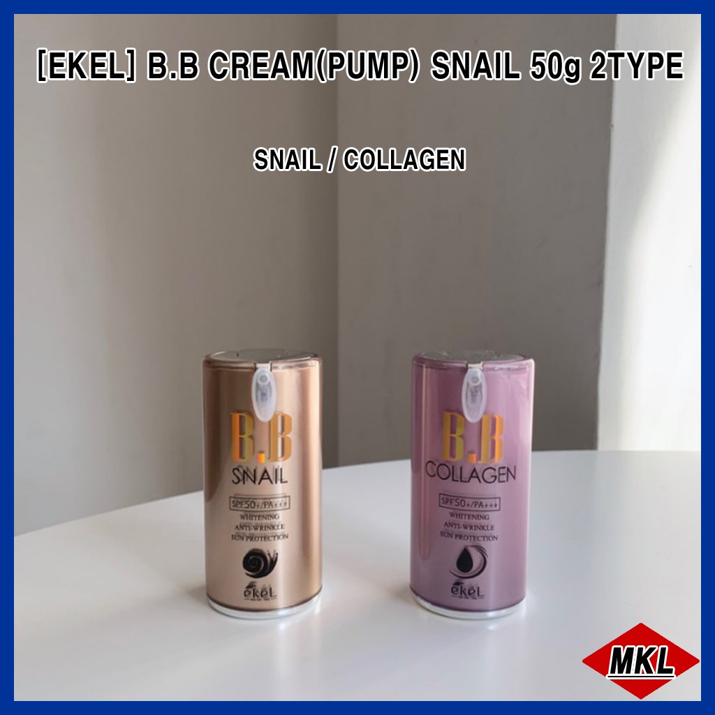 [EKEL]EKEL B.B CREAM(PUMP) SNAIL 50g 2TYPE – SNAIL/COLLAGEN | Shopee ...
