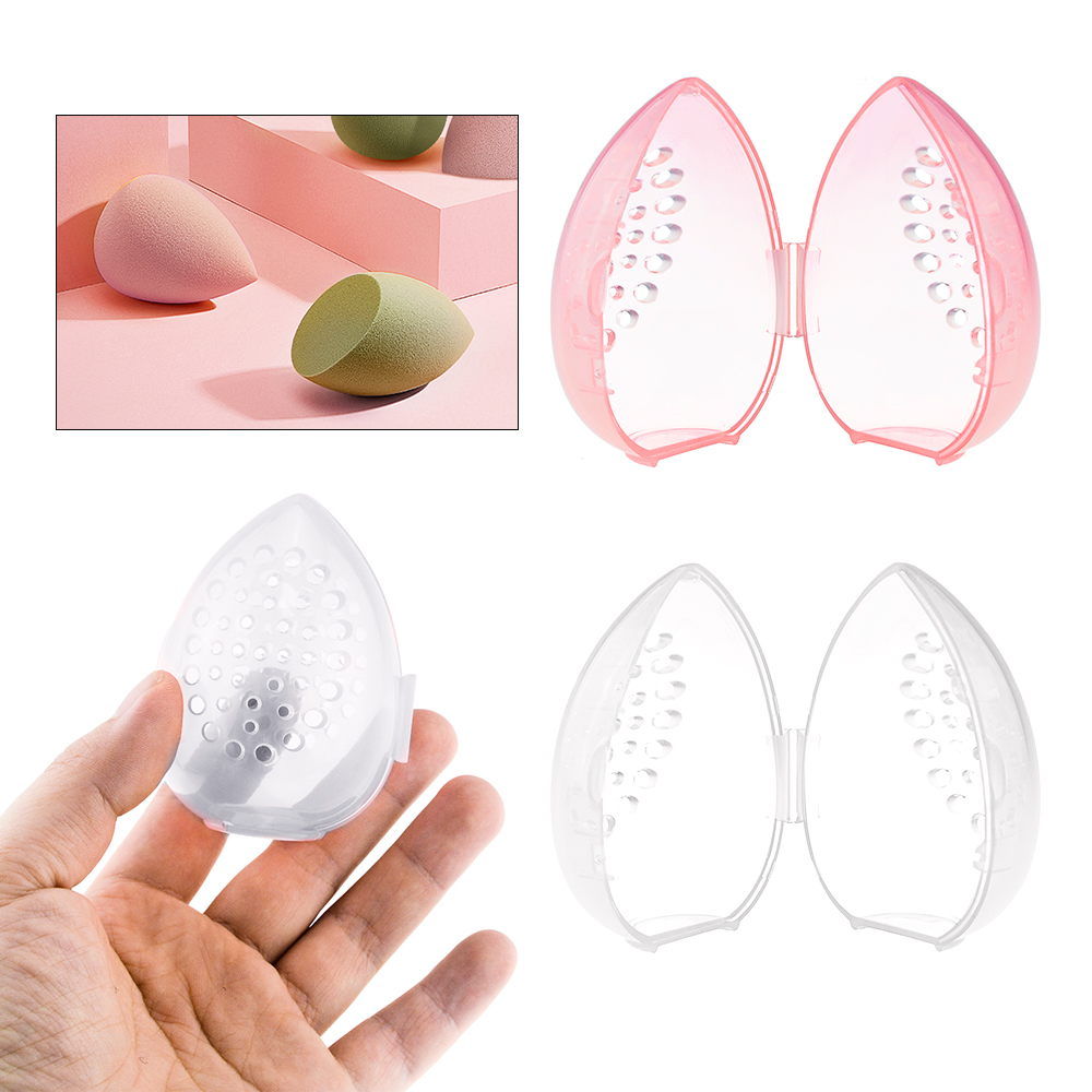 1PC Clear Beauty Sponge Storage Case / Empty Makeup Blender Puff Holder ...