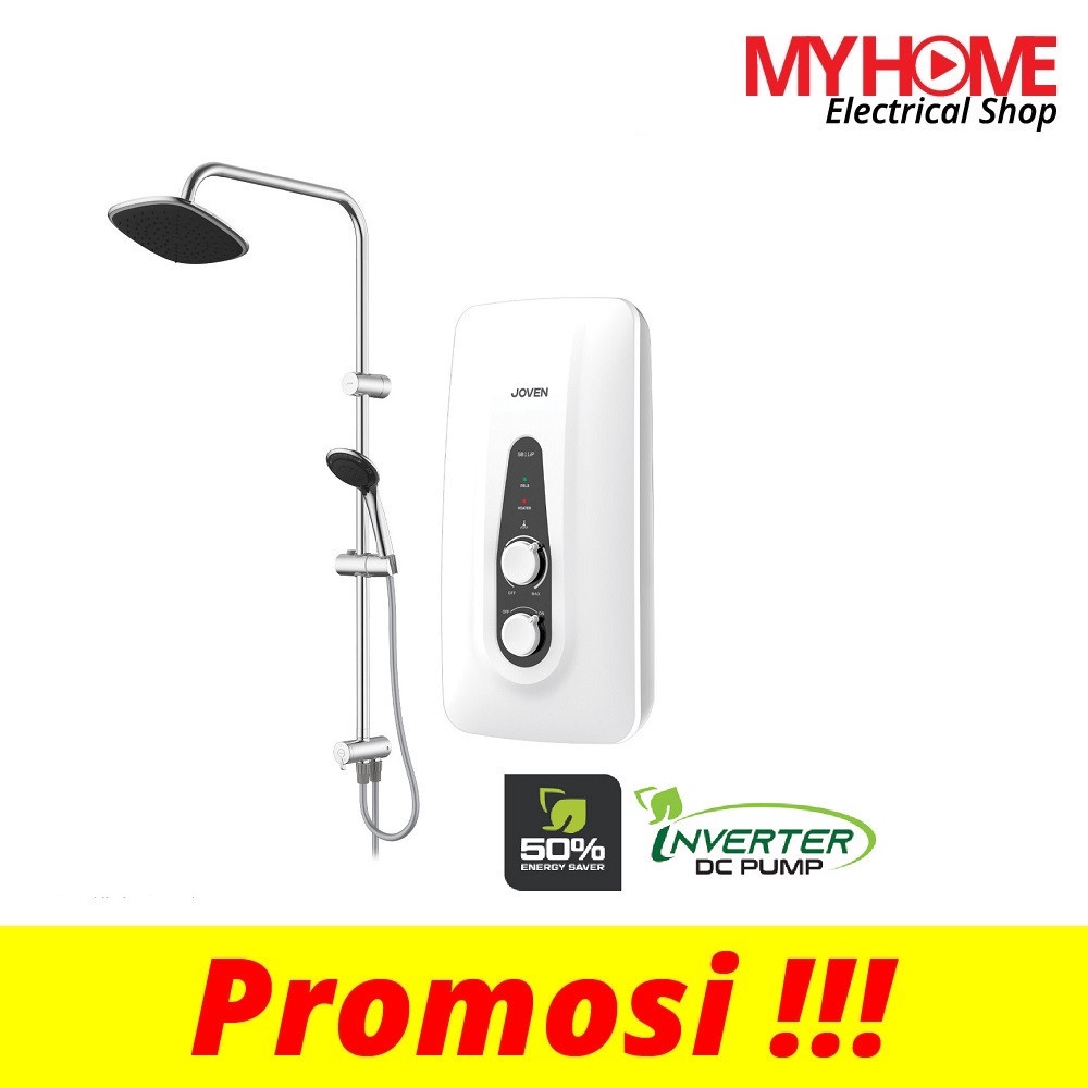 JOVEN SB11iP-RS DC PUMP INSTANT WATER HEATER WITH RAIN SHOWER (WHITE) | Shopee Malaysia