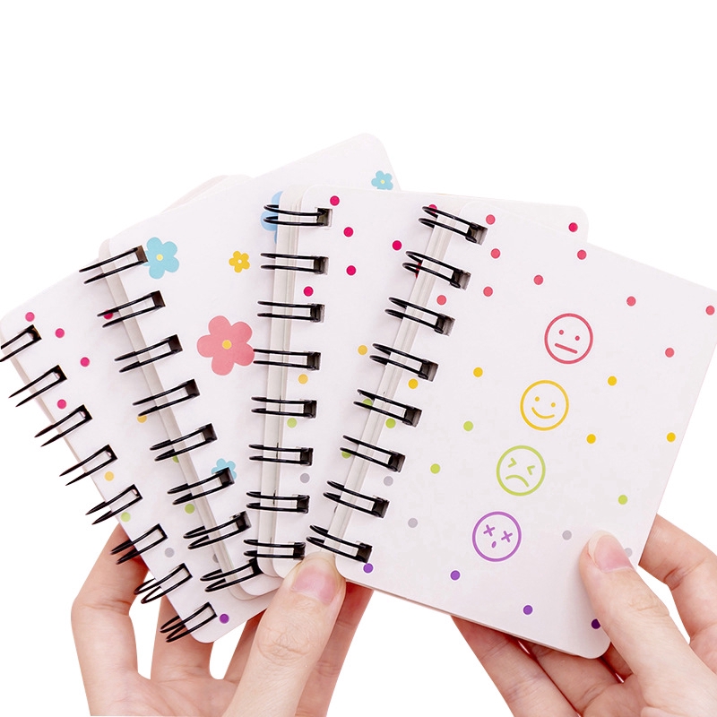 Floret Rollover Mini Portable Coil Notepad Diary Book Exercise Book ...