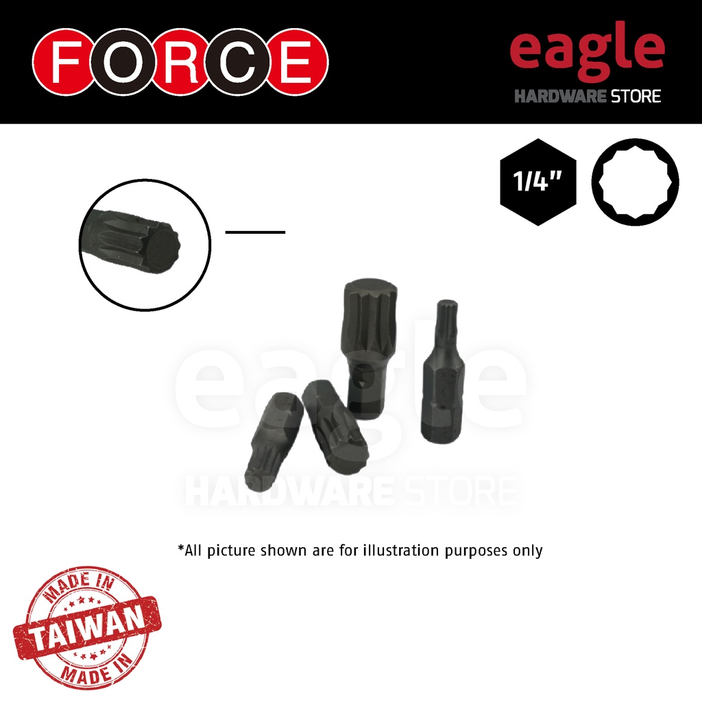 Force 128 Spline Bit - 1/4" Shank ( M4 ~ M10 ) | Shopee Malaysia