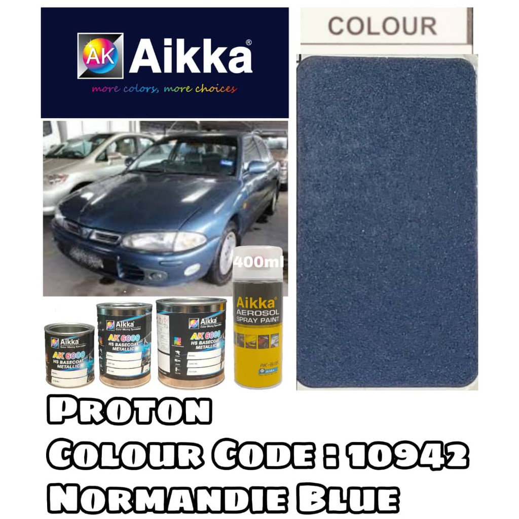 AIKKA CAR Paint / PROTON WIRA 10942 NORMANDIE BLUE / Touch Up Paint ...