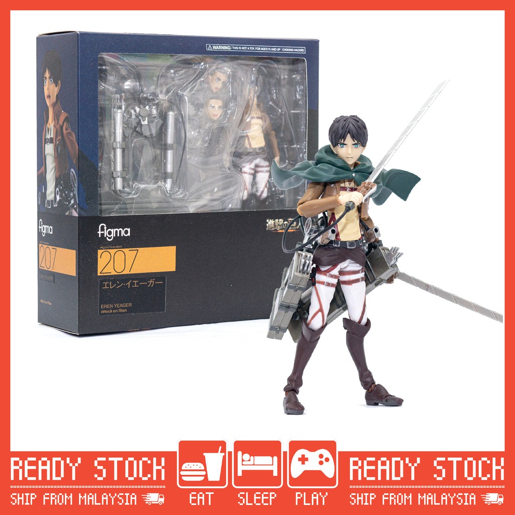 Bootleg Anime 15 cm Figma 207 Attack On Titan Eren Yeager Action Figure ...