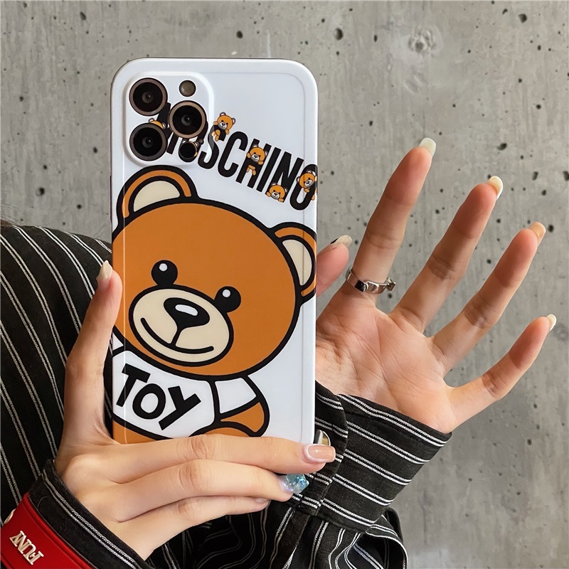 Bear Moschino Casing iPhone 13 11 12 pro Max 7 8 Plus 12 11 8 X XR XS ...