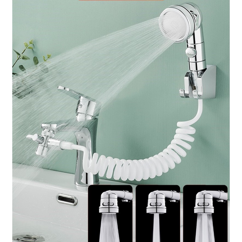 External Hand Showerhead With Hose Bathroom Kitchen Faucet Basin Tap ...