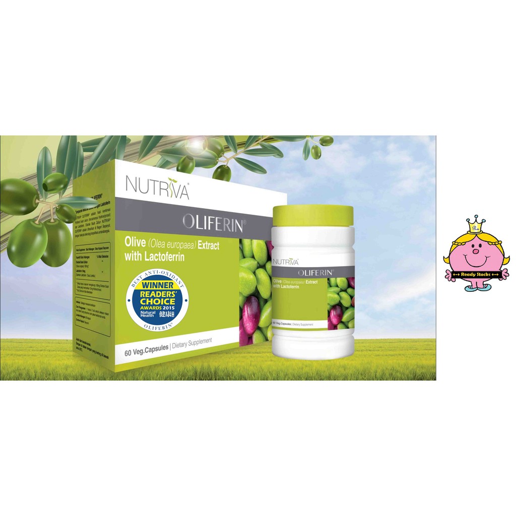 Nutriva Oliferin Olive Fruit Extract with Lactoferrin 60'S | Shopee ...