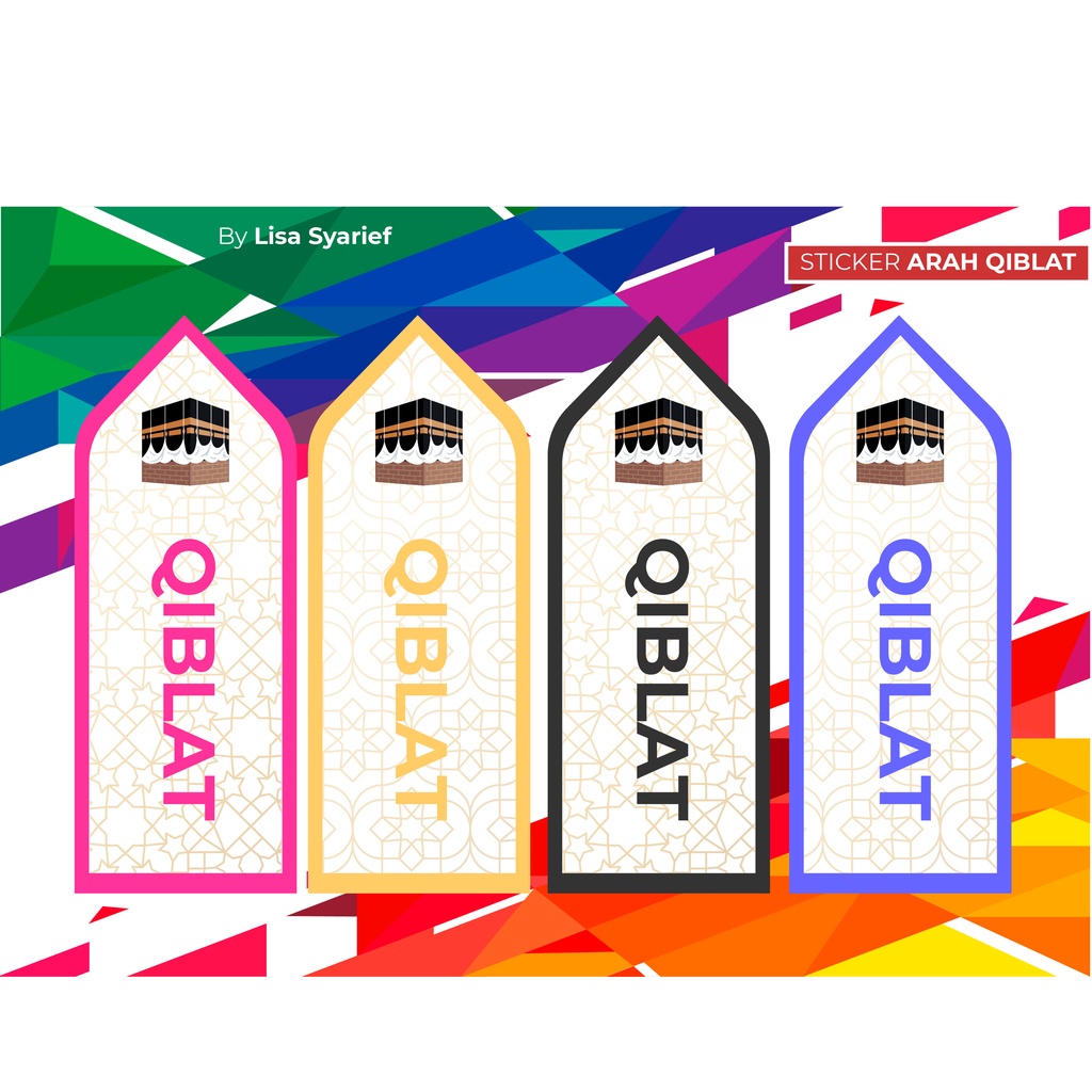 Sticker Penunjuk Arah Kiblat Moden Premium (4pcs) | Shopee Malaysia