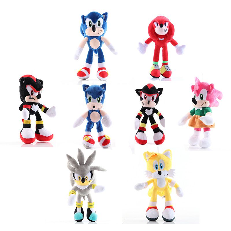 Sonic Adorable 28cm The Hedgehog Shadow Amy Rose Knuckle Tail Plush Toy