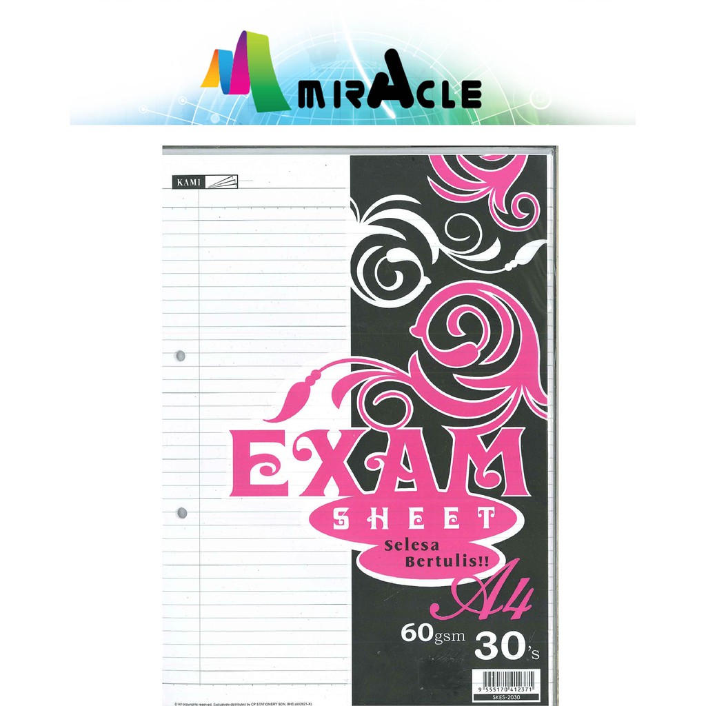 CP Test Pad Test Sheet Exam Pad Foolscap Paper A4 60gsm 30 Sheets / Pad ...