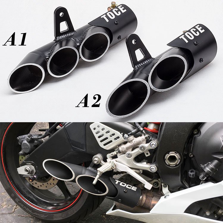 Universal Motorcycle Exhaust Muffler Pipe Canister Pipe TOCE Modified ...