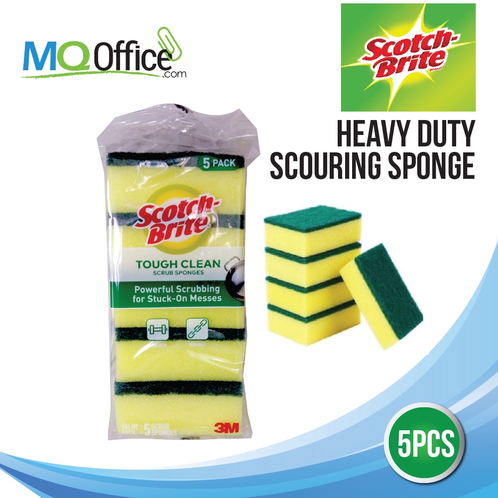 3M Scotch Brite 21-5 Scouring Sponge (5’s) Dish Pot Wash Cleaning Span ...