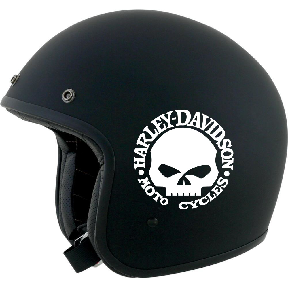 2pcs Harley Davidson Skull Logo Sticker Helmet Tank Body Motorcycles ...