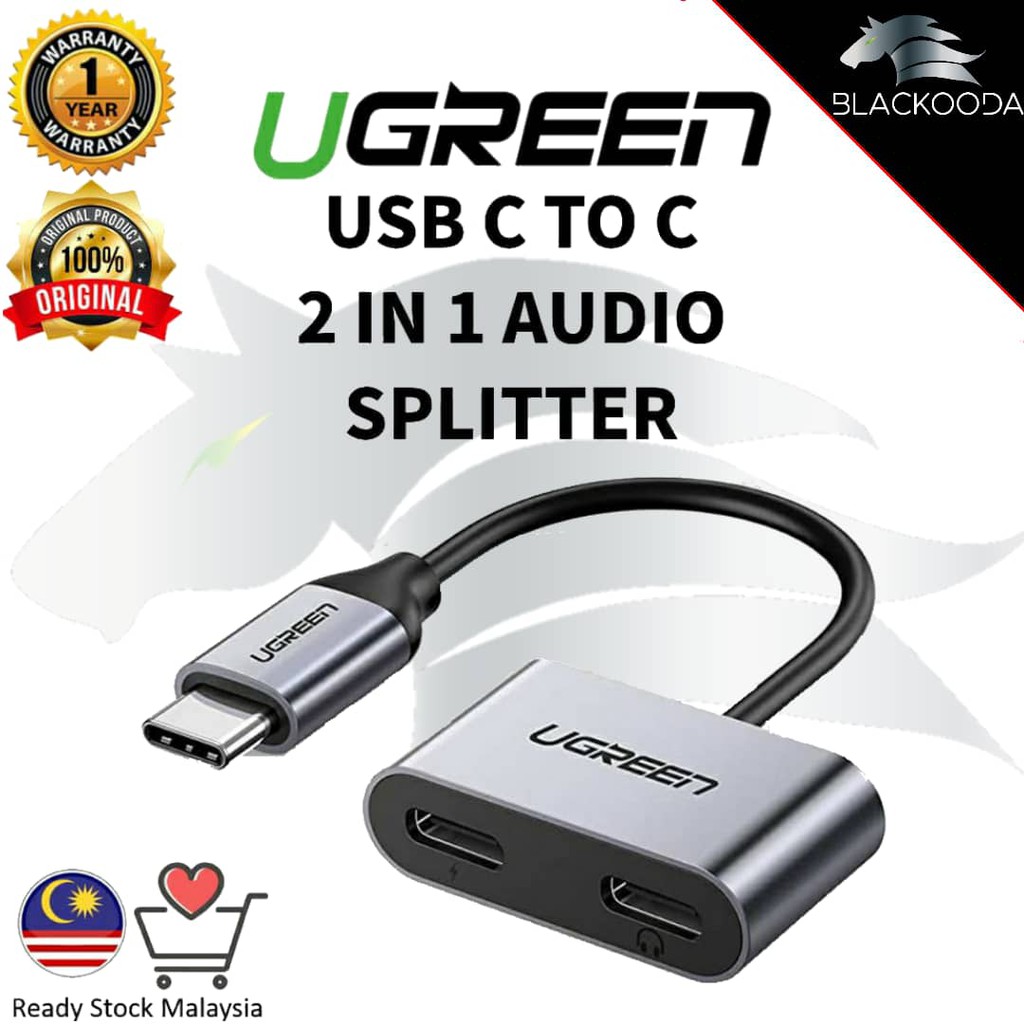 UGREEN 2 in 1 Type-c to Dual Digital USB C Earphone Audio Splitter ...