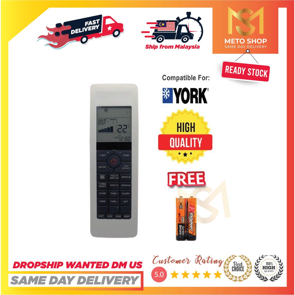 New Model YORK Aircond Remote Control - YK-006 | Shopee Malaysia