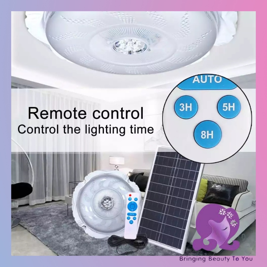 💜 Beauty 2u 💜 Solar Dual Head Led Bulb Lamp Ceiling Indoor Light Bright ...