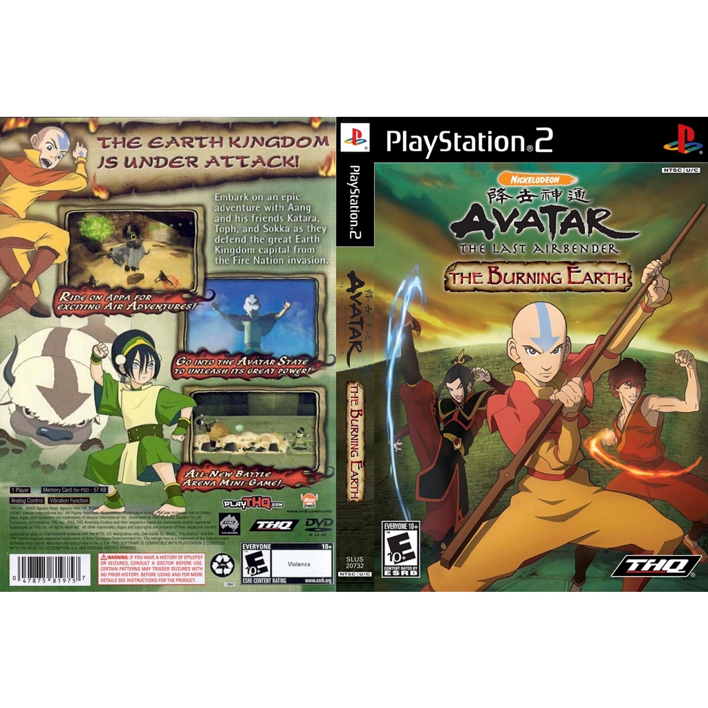 Avatar The Last Air Bender The Burning Earth (CD Games PS2) | Shopee ...