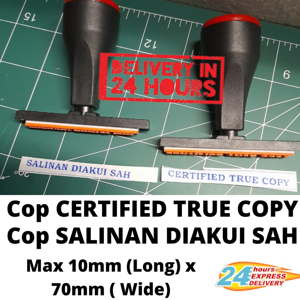 Cop CERTIFIED TRUE COPY I Nama Rubber Stamp Biasa I Cop Company I ...
