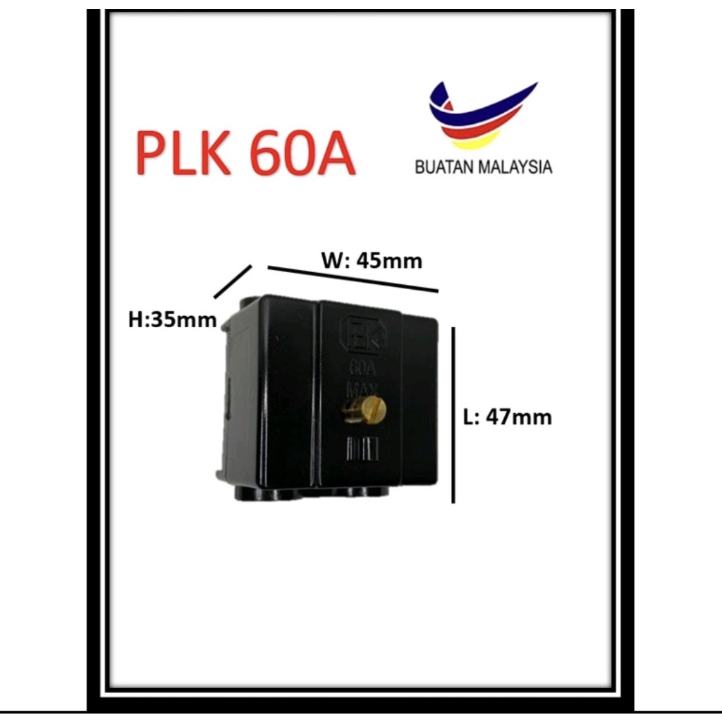PLK N6/4 60A Neutral Link (Black) | Shopee Malaysia