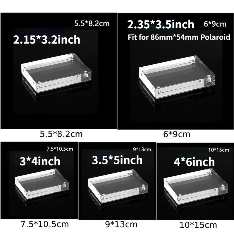 ⭐In Stock Great Value Multi-saiz Clear Acrylic Photo Frame Magnetic ...