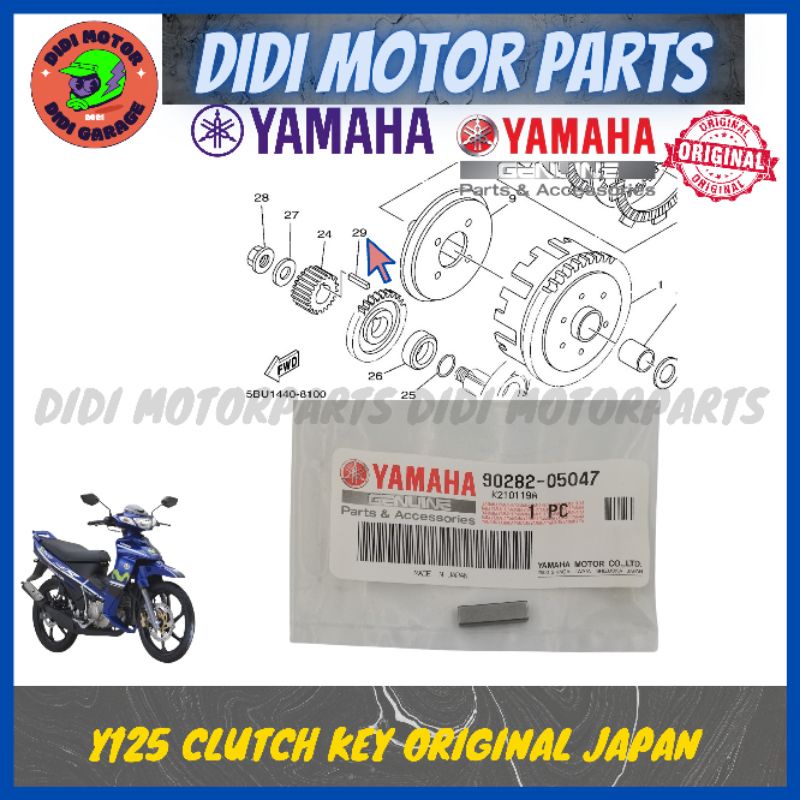 DIDI MOTORPARTS，Clutch Key Original Japan🇯🇵💯 Y125 / Rxz，Rxz Clutch Key ...