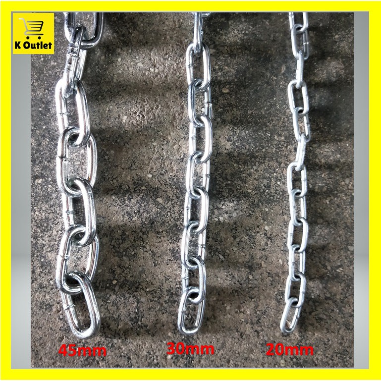 【1 meter】45mm Galvanized Iron Chain | Rantai Besi | Shopee Malaysia