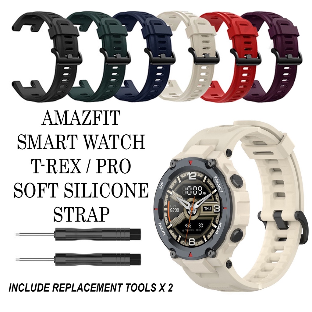 Amazfit T REX / T REX PRO Soft Silicone Watch Strap For Amazfit TREX ...