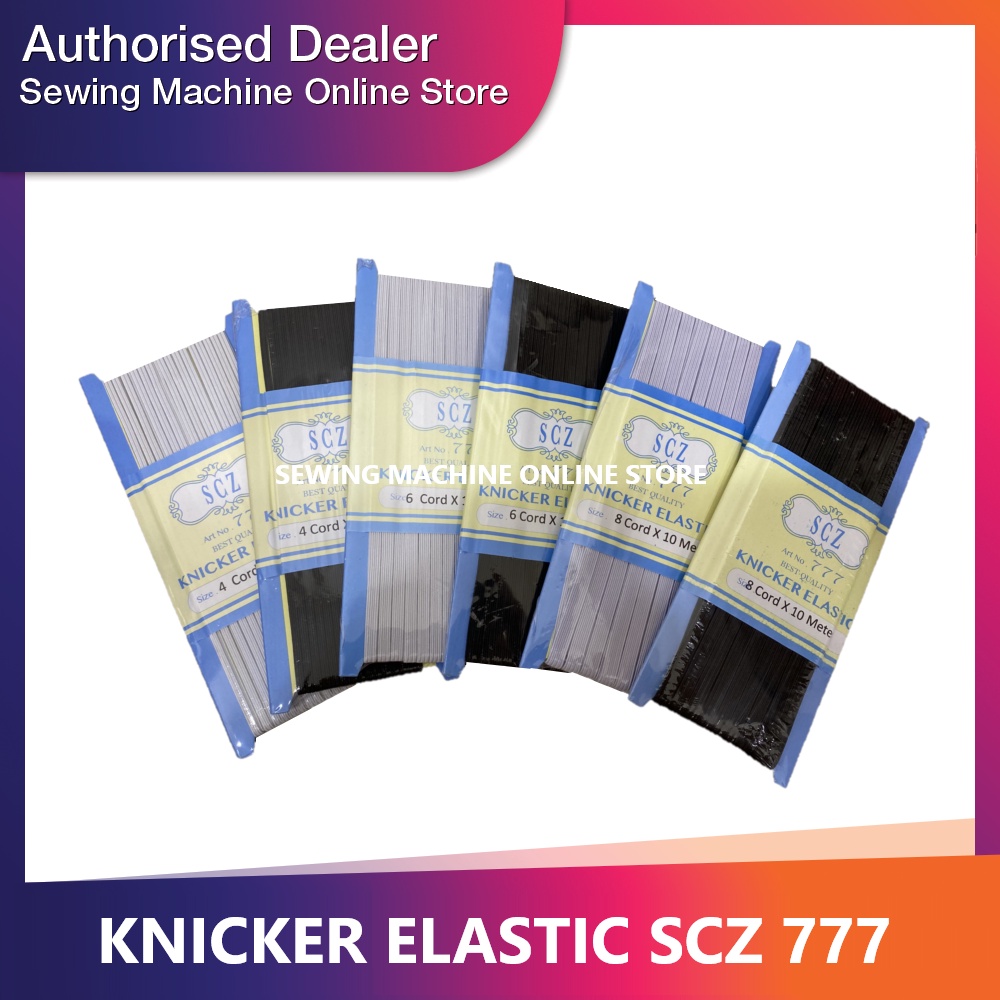 🔥 READY STOCK 🔥 Knicker Elastic SCZ 777 Black / White | Getah Knicker ...