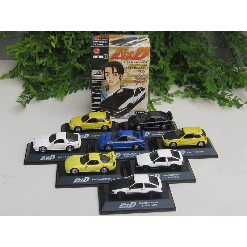 INITIAL D 1/72 Diecast Car Mazda RX7, Subaru IMPREZA,Toyota AE86,Honda ...