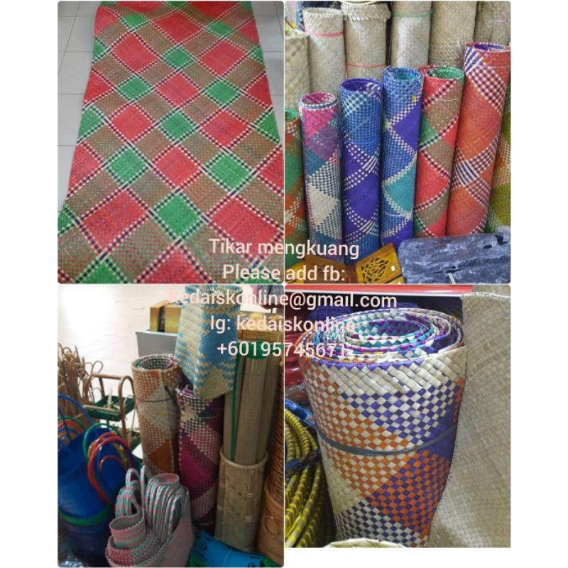 tikar mengkuang warna original dan tikar mengkuang warna | Shopee Malaysia