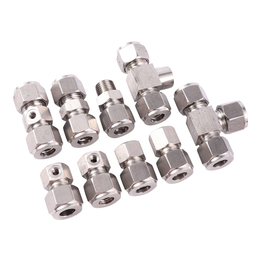 Stainless steel 3/8 "(9.52mm) pipe connector Straight Elbow Tee Plug 3/ ...