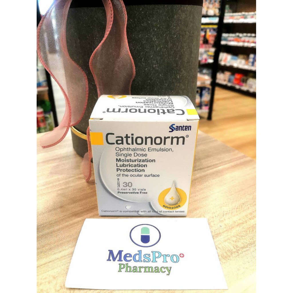 Cationorm Eye Drop Ophthalmic Emulsion 0.4mlx30 Vials (Preservative ...