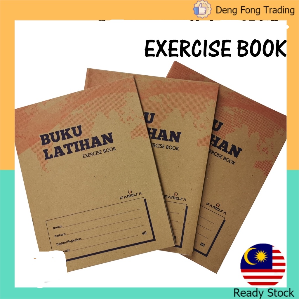 Exercise Book/ Buku Tulis / Kraft Cover Book / Soft Cover Exercise Book ...